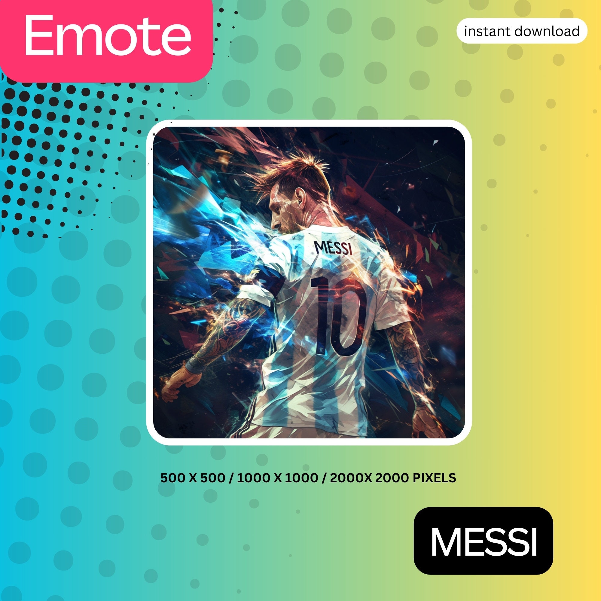 Stylized Lionel Messi Emote, Perfect for Profile Picture or for ...
