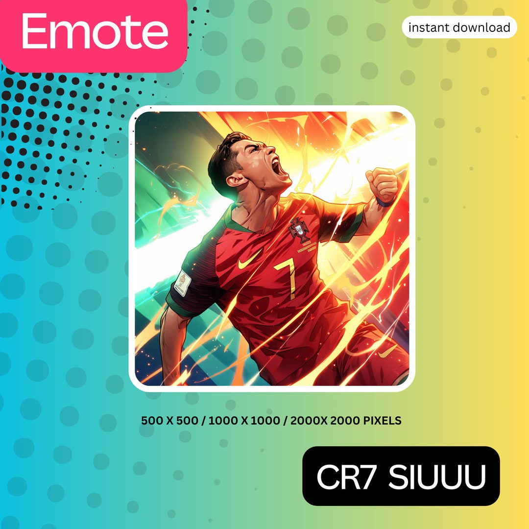 Stylized Cristiano Ronaldo Emote, Perfect for Profile Photo or for ...