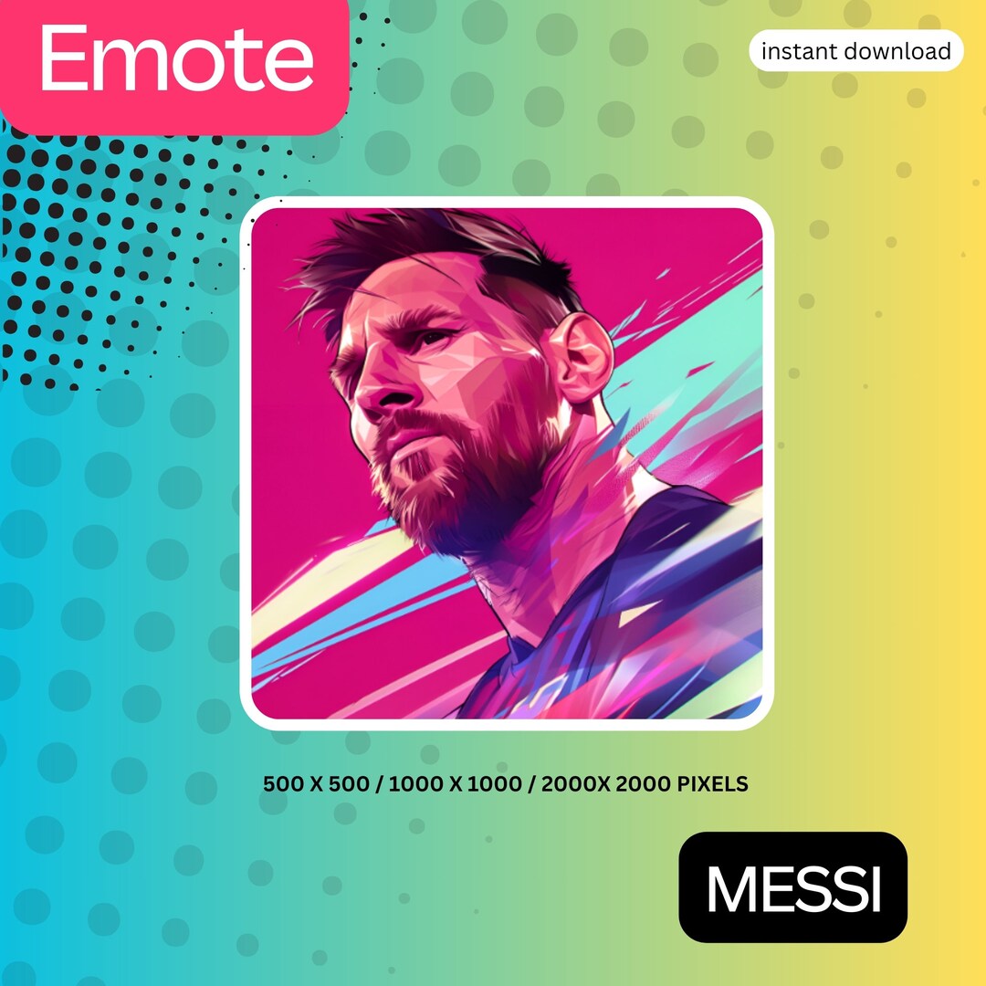 Stylized Lionel Messi Emote, Perfect for Profile Picture or for ...