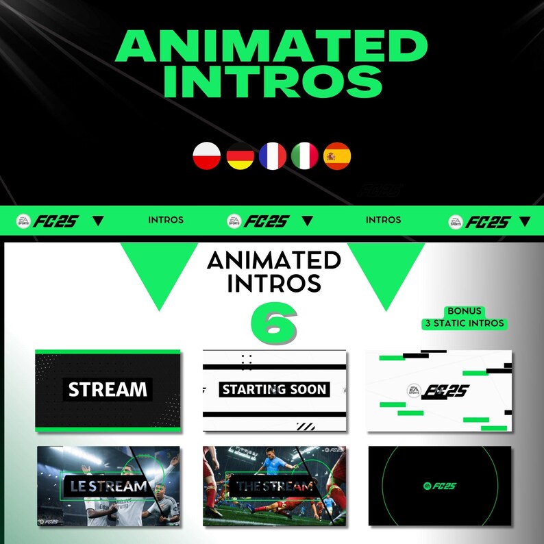 EA FC 25 Stream Overlay Ultimate Pack- Content for Twitch , Youtube ...