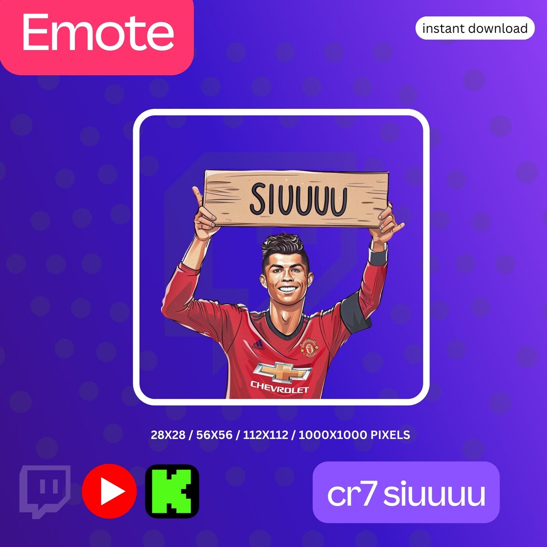 Stylized Cristiano Ronaldo Emote, Perfect for Profile Photo or for ...