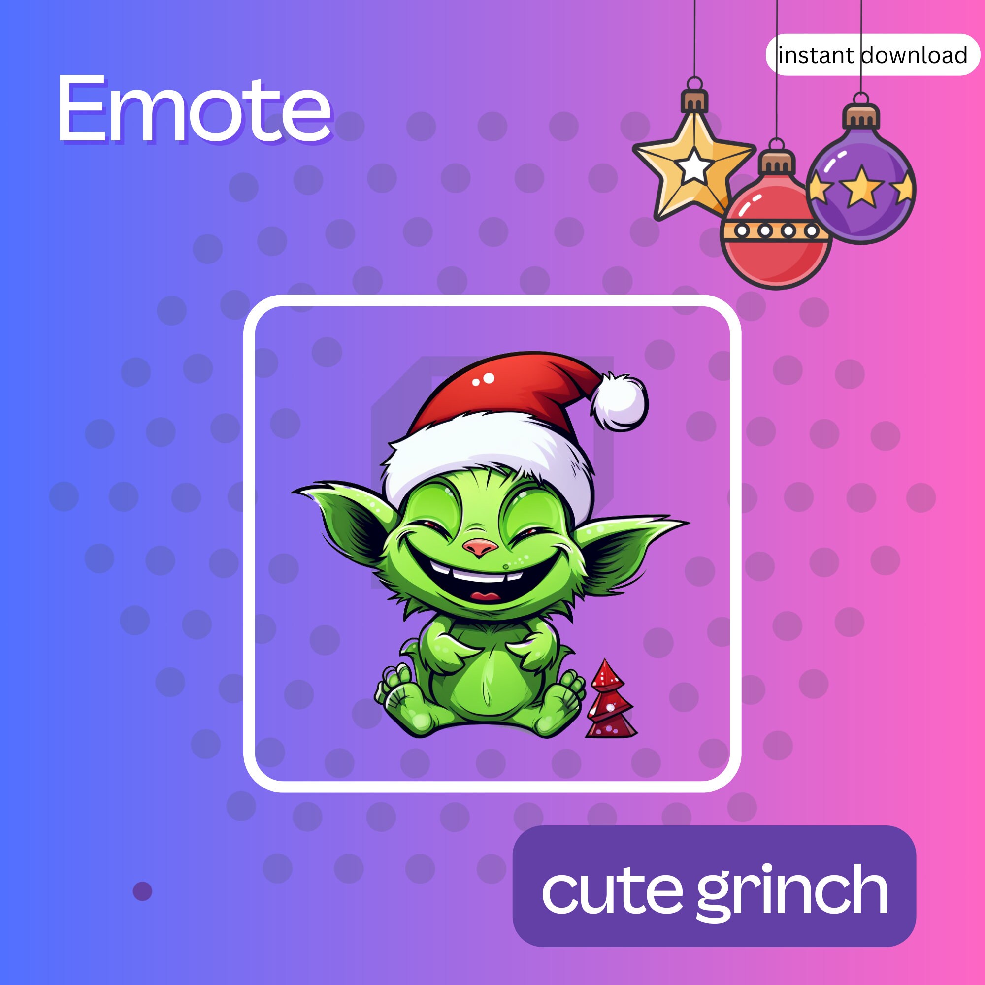 Christmas Baby Grinch Emote, Twitch Channel Point, Perfect for ...
