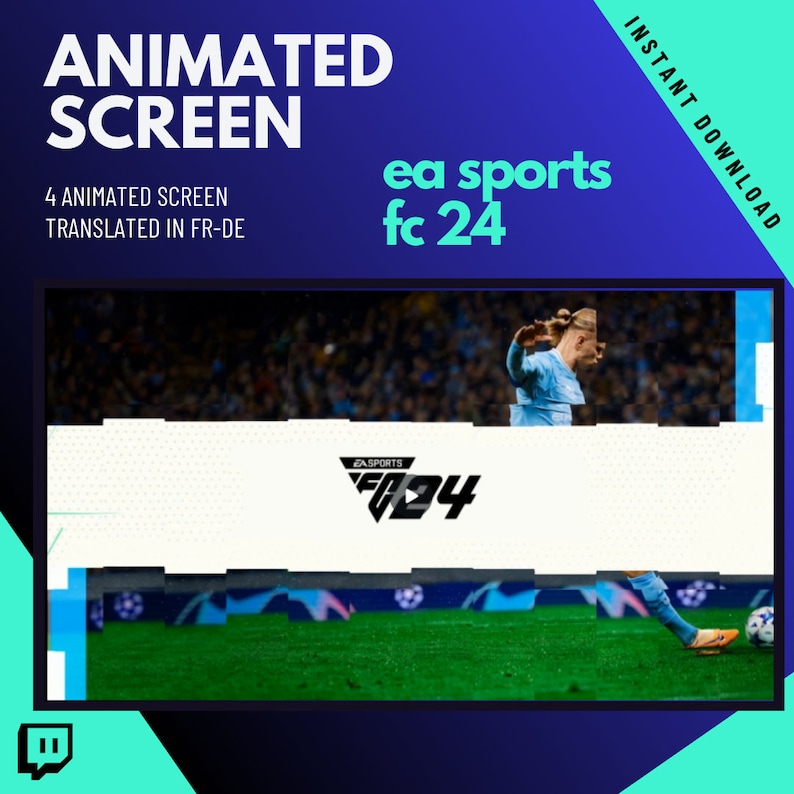 Animated EA Sports FC 24 Twitch Overlays, FIFA 24 Streaming Design ...