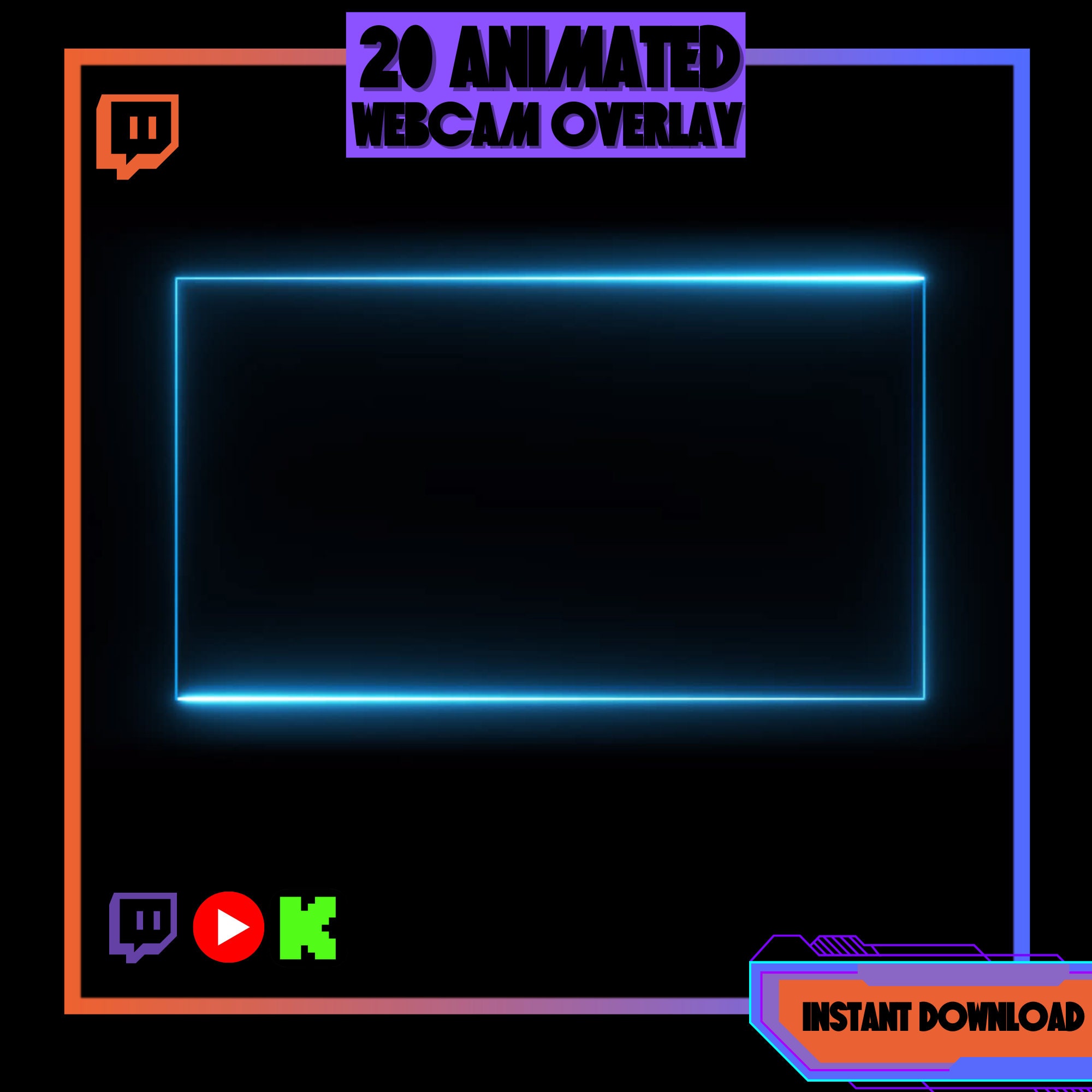 Pack of 20 Animated Webcam Overlays Webcam Graphics - Etsy