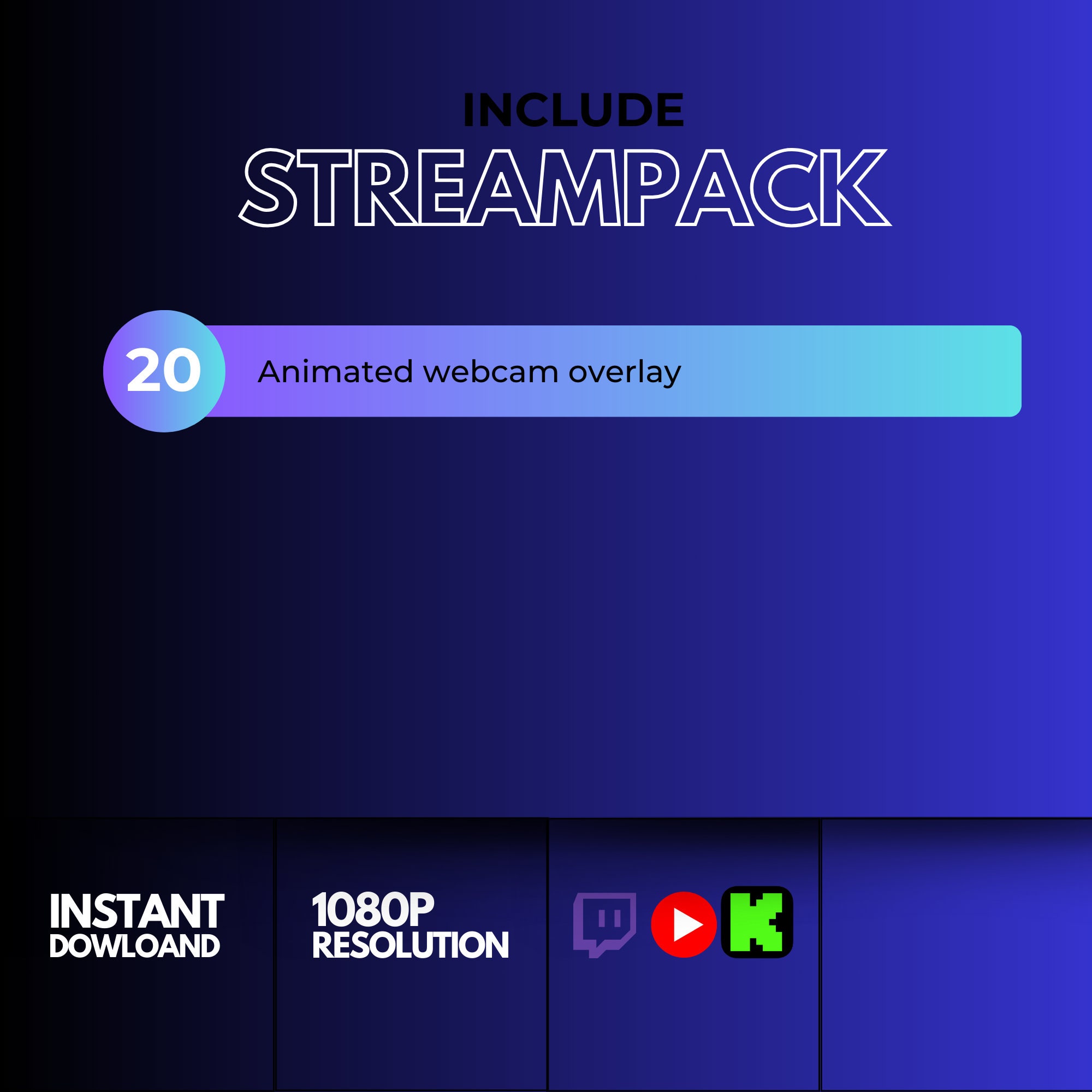 Pack of 20 Animated Webcam Overlays Webcam Graphics - Etsy