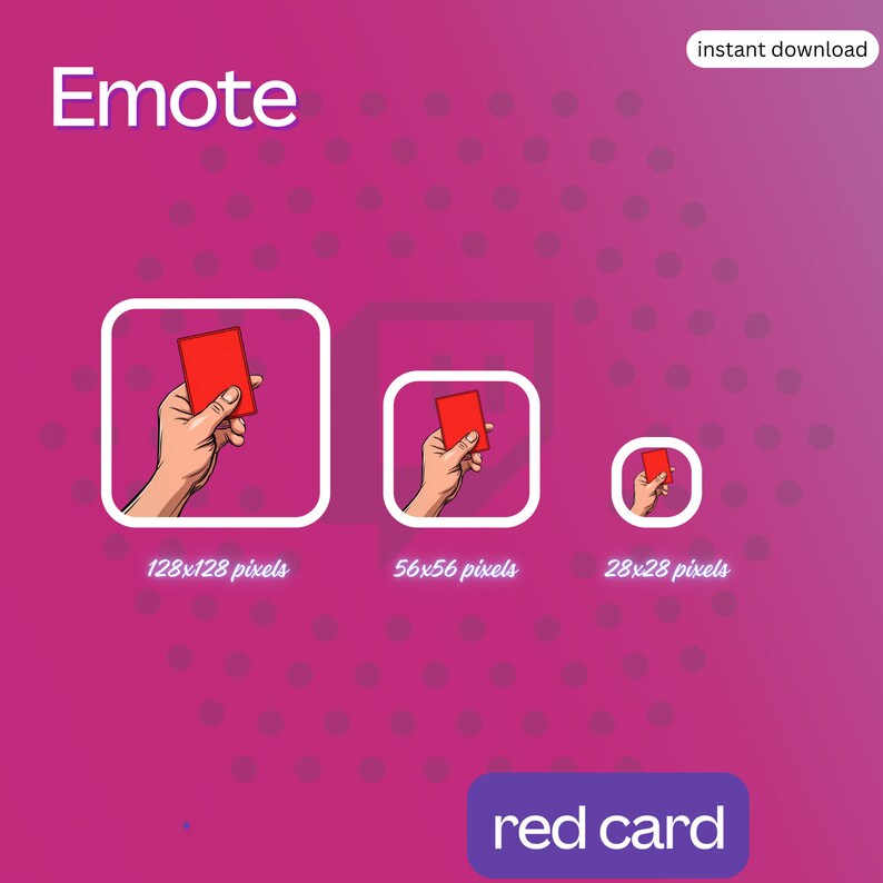 Red Card Emote for Twitch Stream - Eye-catching Chat Interaction Tool ...