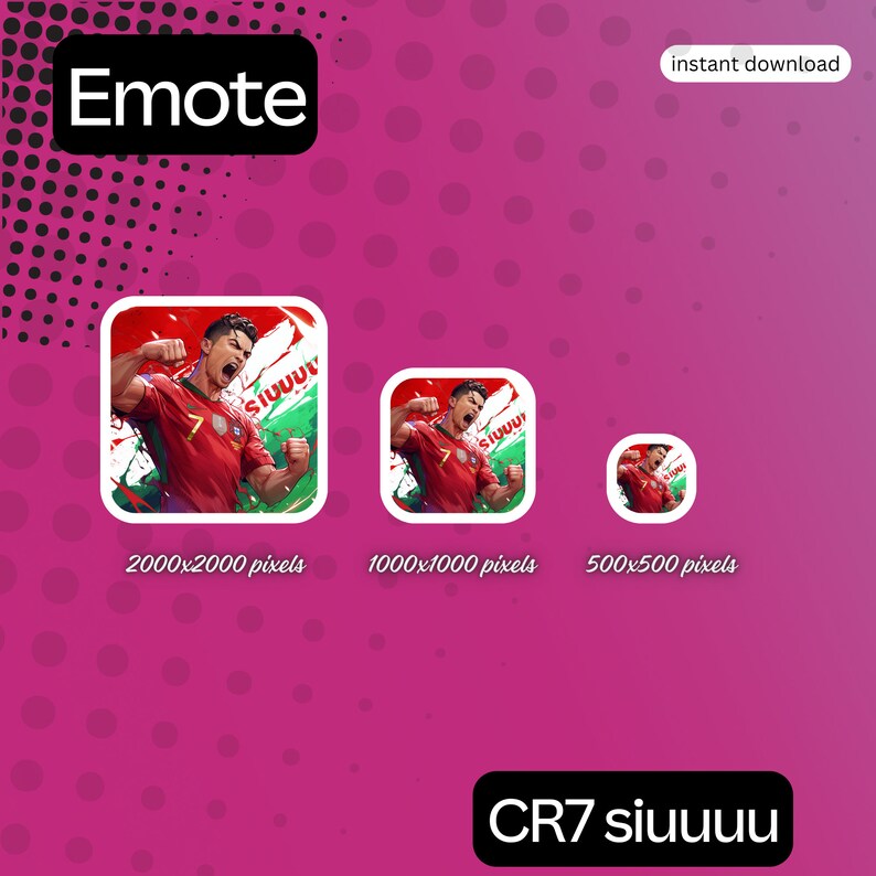 Stylized Cristiano Ronaldo Emote, Perfect for Profile Photo or for ...