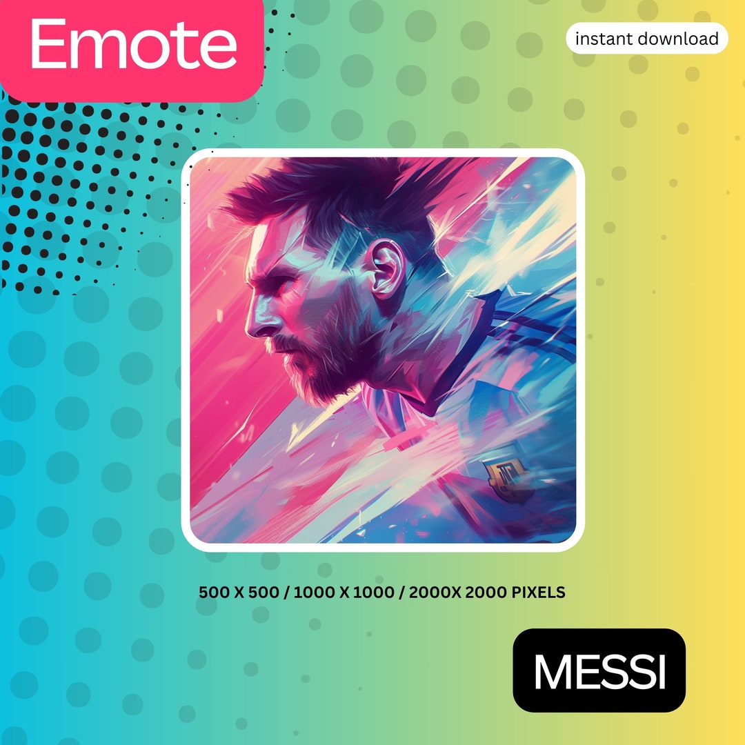 Stylized Lionel Messi Emote, Perfect for Profile Picture or for ...