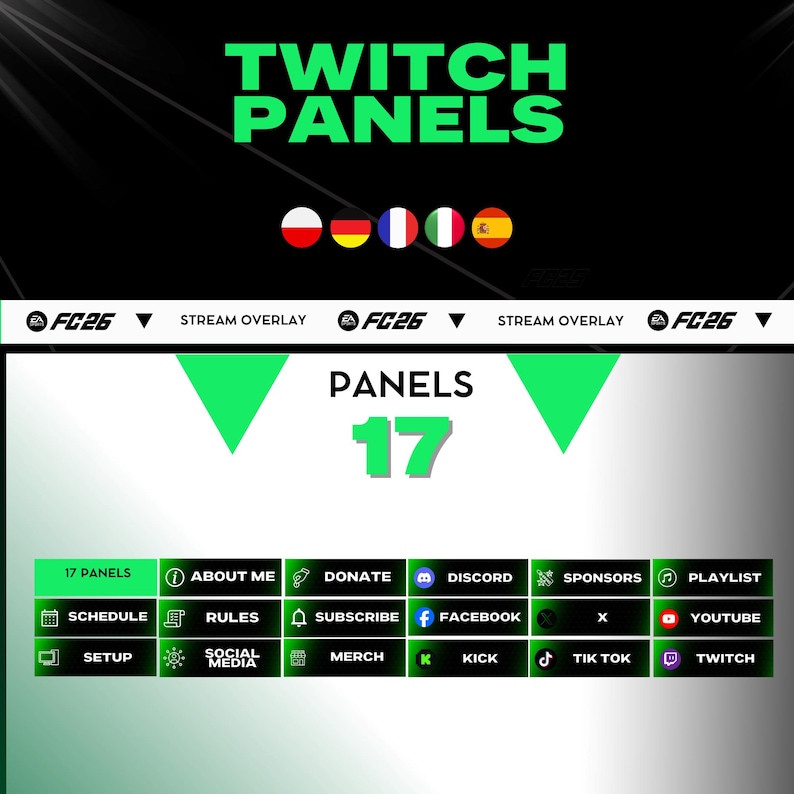 EA FC 26 Stream Overlay Ultimate Pack- Content for Twitch , Youtube ...