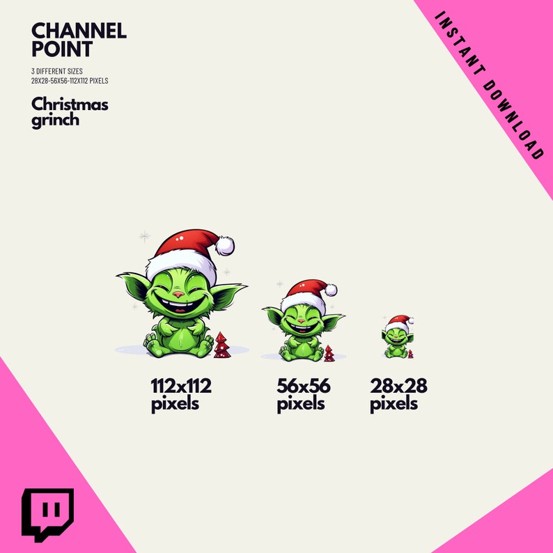 Christmas Baby Grinch Emote, Twitch Channel Point, Perfect for ...