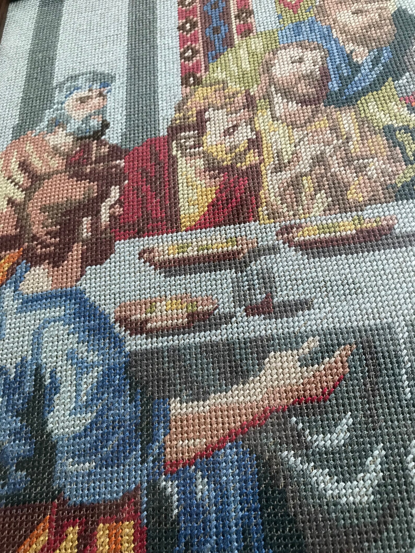 Vintage Handmade Gobelin - the Last Supper the Last Meal Jesus Shared With His Apostles - Wall ...