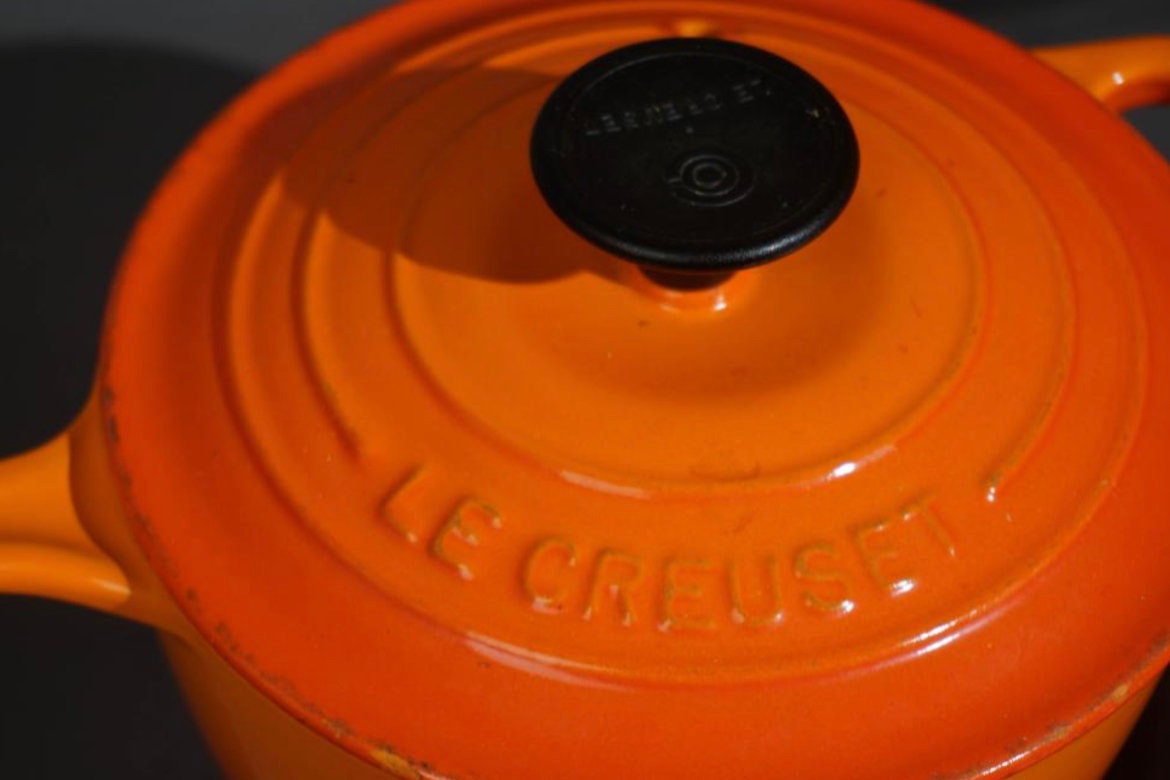 Set 8-piece Vintage Le Creuset Signature Enameled Frame Orange Cast ...