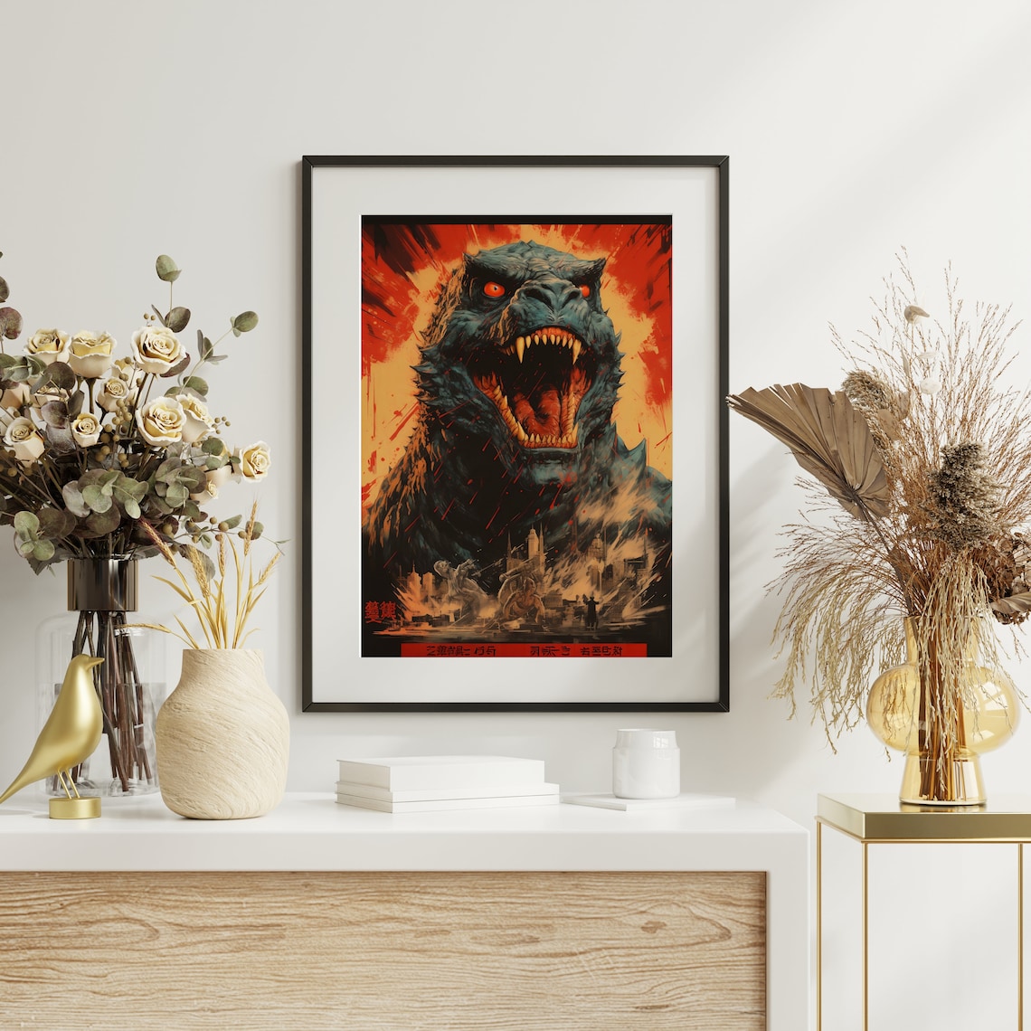 Godzilla Vintage Poster Godzilla Vovie Poster Godzilla Vintage Etsy