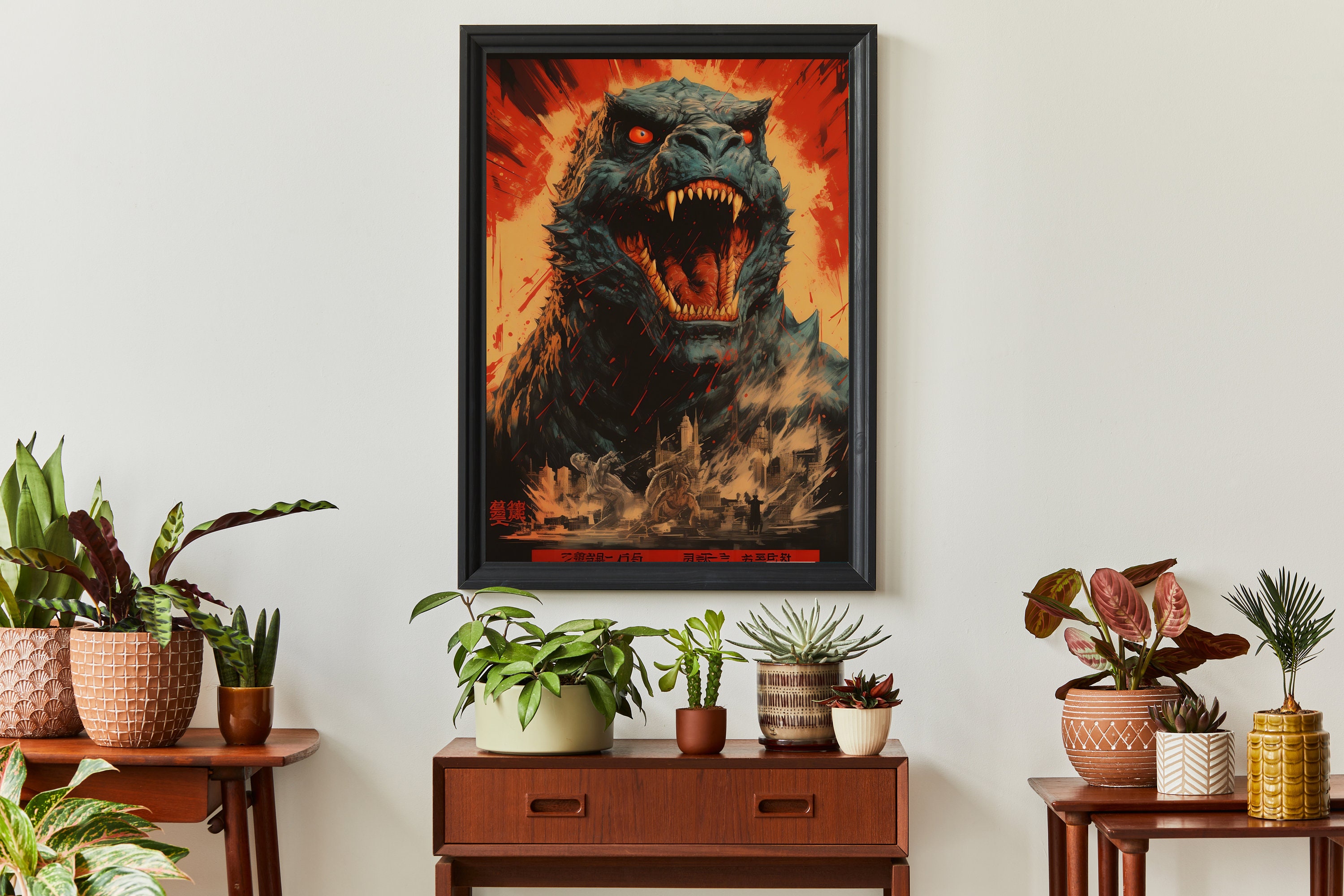 Godzilla Vintage Poster Godzilla Vovie Poster Godzilla Vintage Etsy