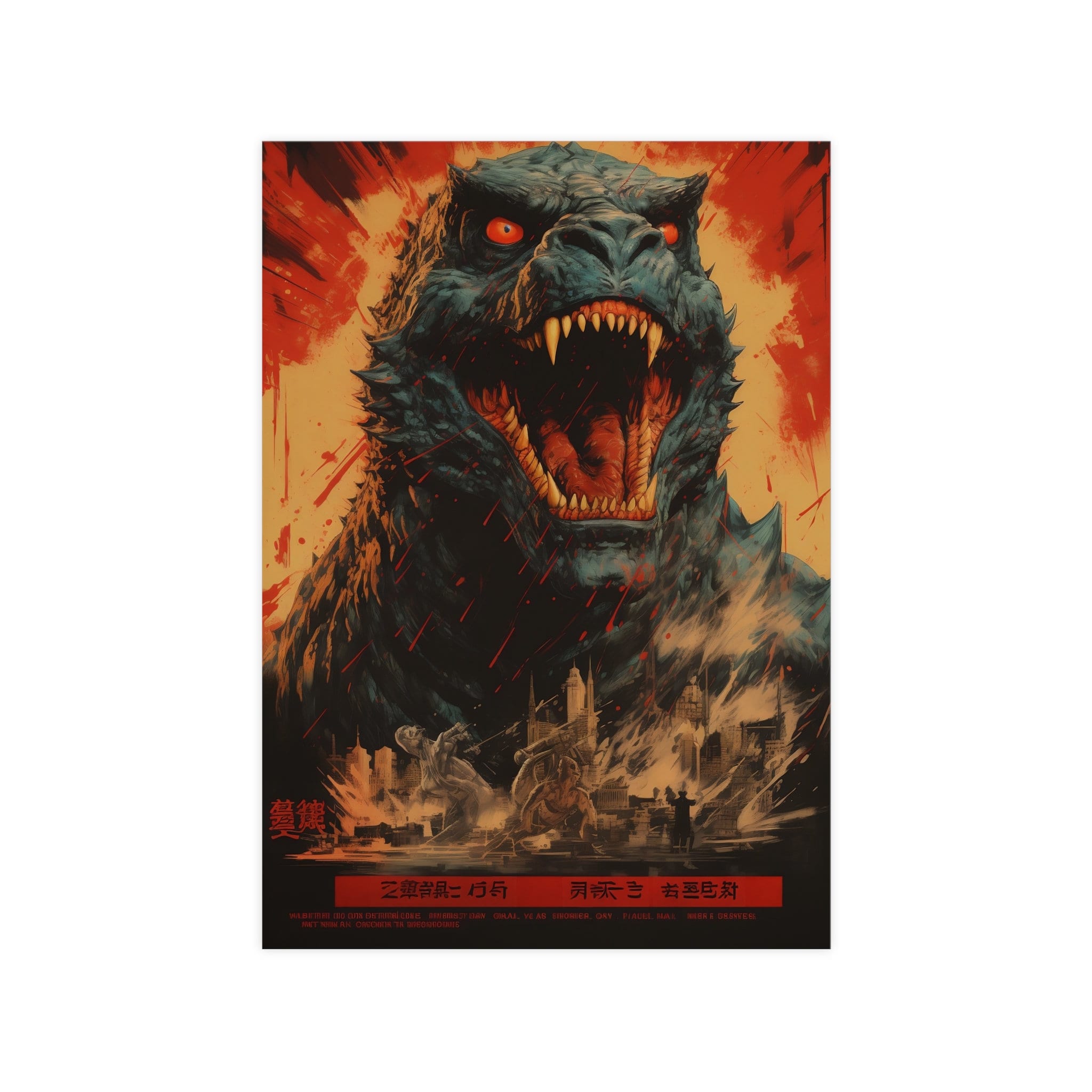 Godzilla Vintage Poster Godzilla Vovie Poster Godzilla Vintage - Etsy