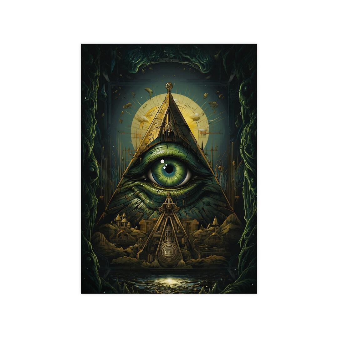 Illuminati All Seeing Eye Vintage Poster Classical Tattoo - Etsy
