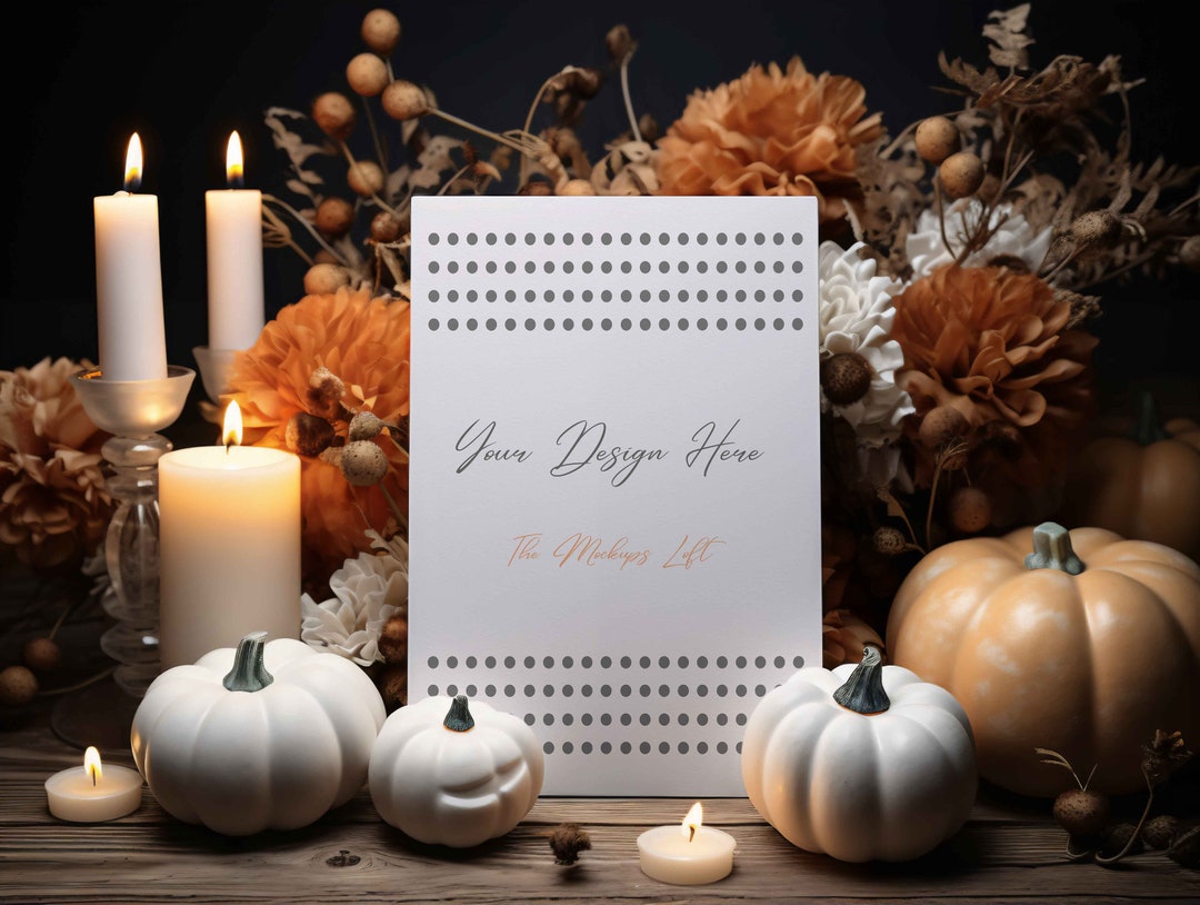 Halloween Spooky Invitation Card Mockup - PSD Smart Object Template ...