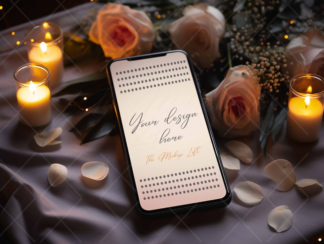 Electronic Invitation Phone Mockup - Smartphone, iPhone and Cellphone ...