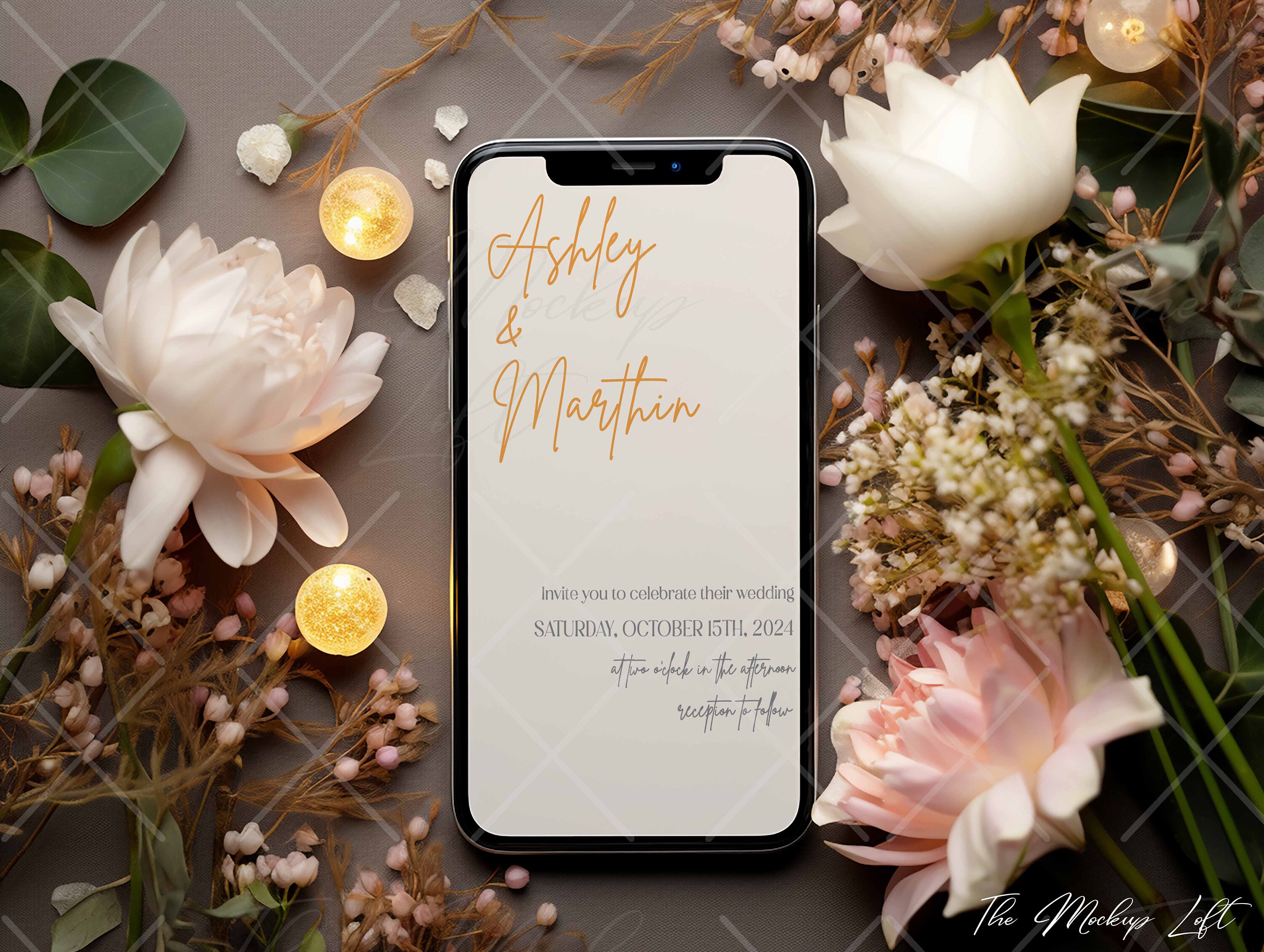 Versatile and User-friendly Electronic Invitation Phone Mockup ...