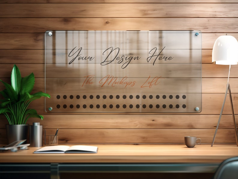 Acrylic Sign Mockup, Clear Glass Mockup, Perspex , Branding Mockup ...