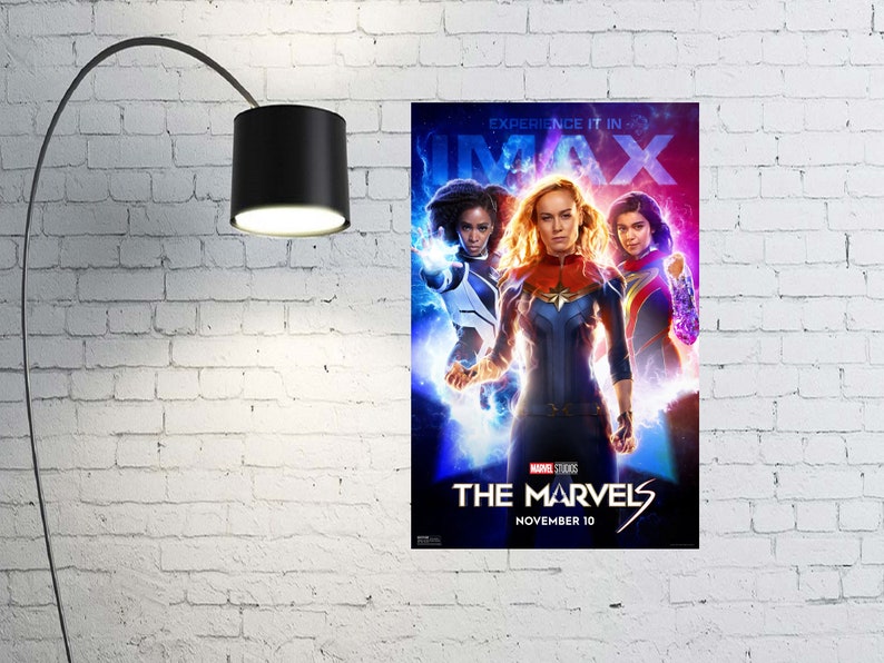 The Marvels Movie Poster 2023 Film Room Decor Wall Art Poster Gift for ...