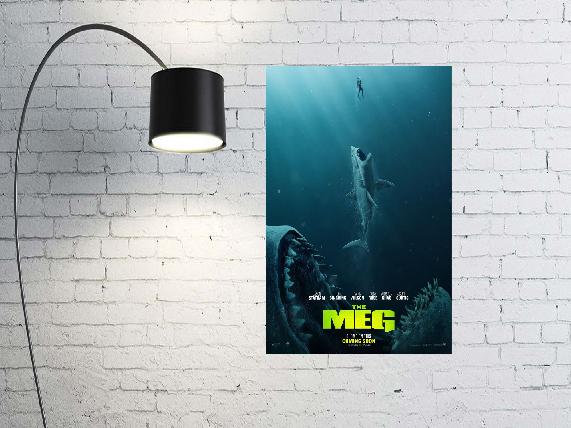 The Meg Movie Poster 2023 Film Room Decor Wall Art Poster Gift for Him ...