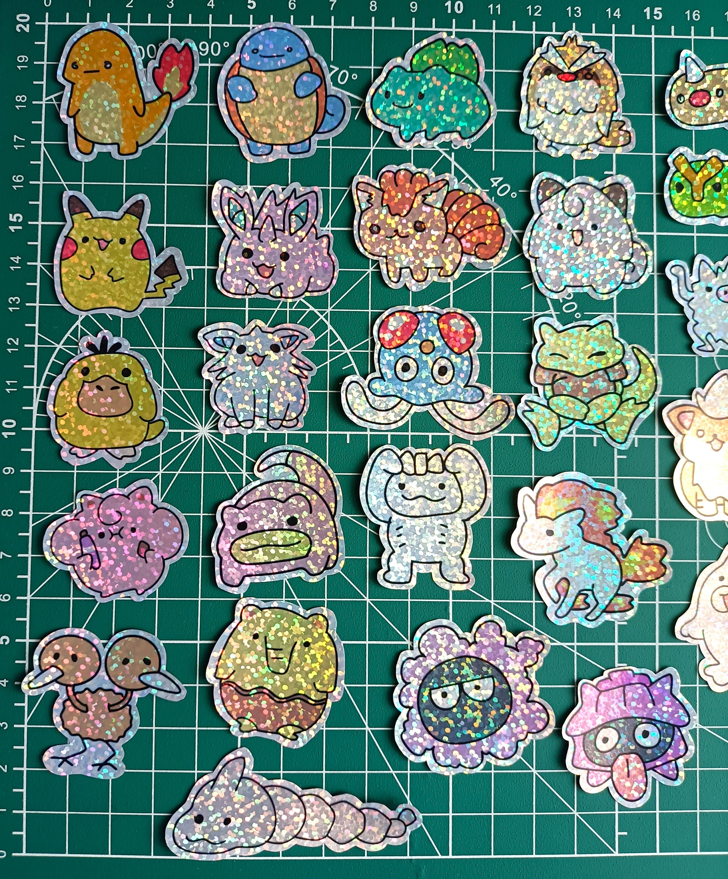 Cute Shiny Pokémon Sticker Set, Original Pokémon Vinyl Stickers ...