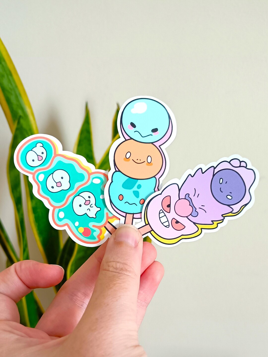 Pokemon Sticker Set, Glossy Pokémon Stickers, Gengar, Squirtle, Gastly ...