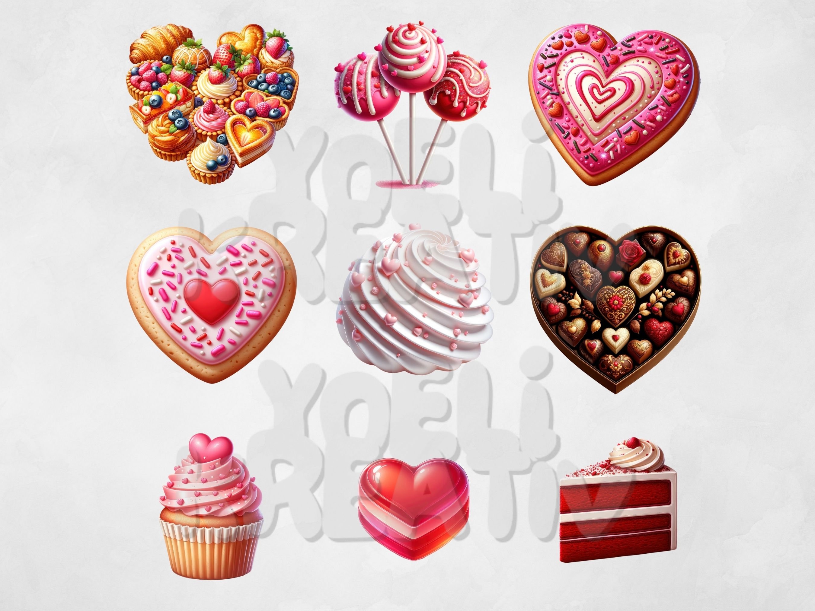 Sweet Heart Clipart Candy Heart Clipart Valentine's Day Treats PNG ...