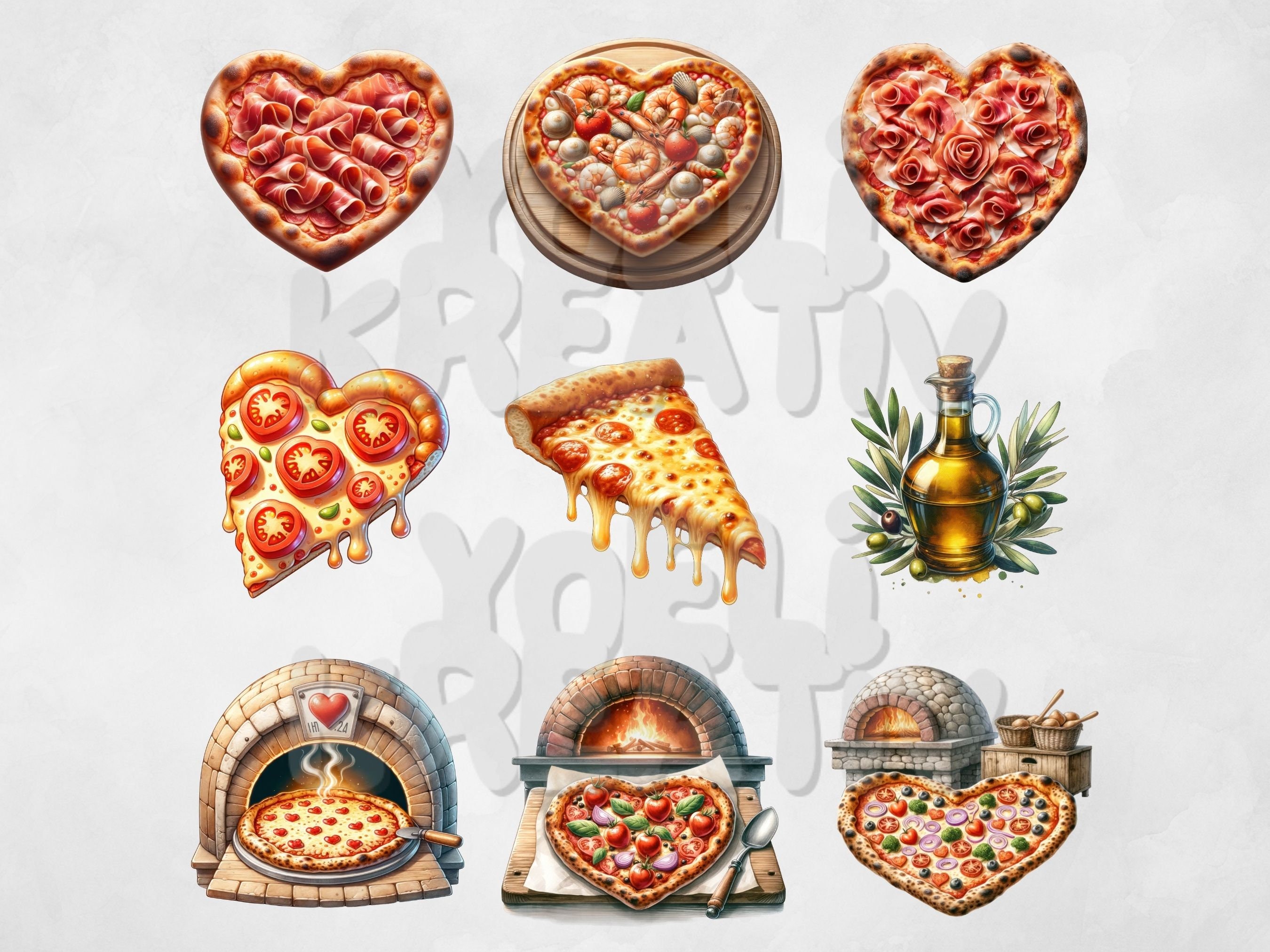 Pizza Valentine PNG Heart Pizza Clipart Heart Pizza Sweet Love Pizza ...