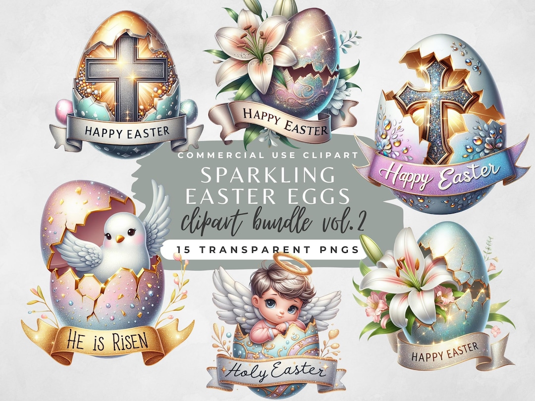 Easter Vibes Happy Easter PNG, Easter Egg Clipart Collection, Christian ...