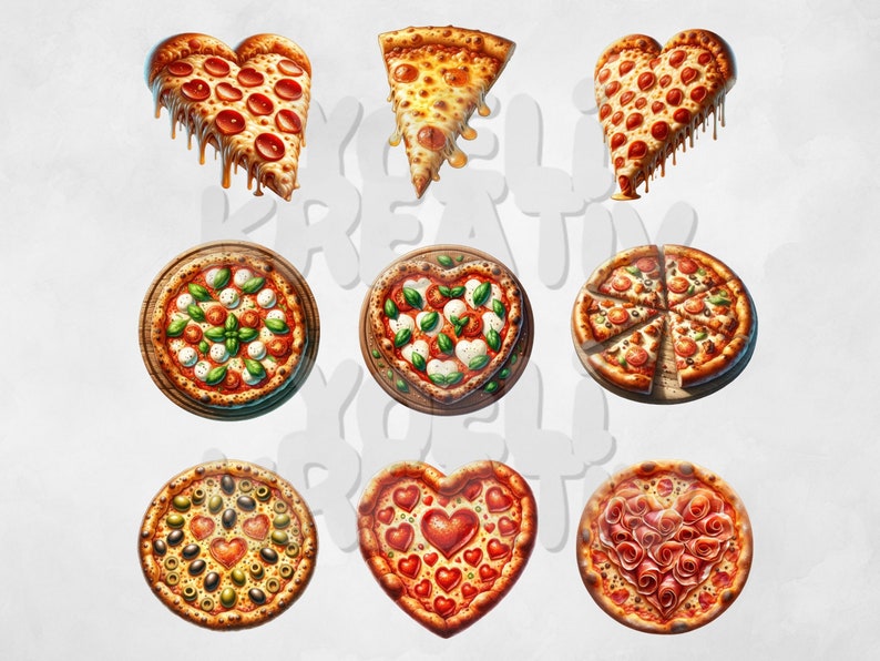 Love Pizza PNG Heart Pizza Clipart Heart Pizza Sweet Pizza Valentine ...