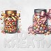 Valentine Candy Hearts PNG, Jars of Sweets Clipart, Candy Heart Jar PNG ...