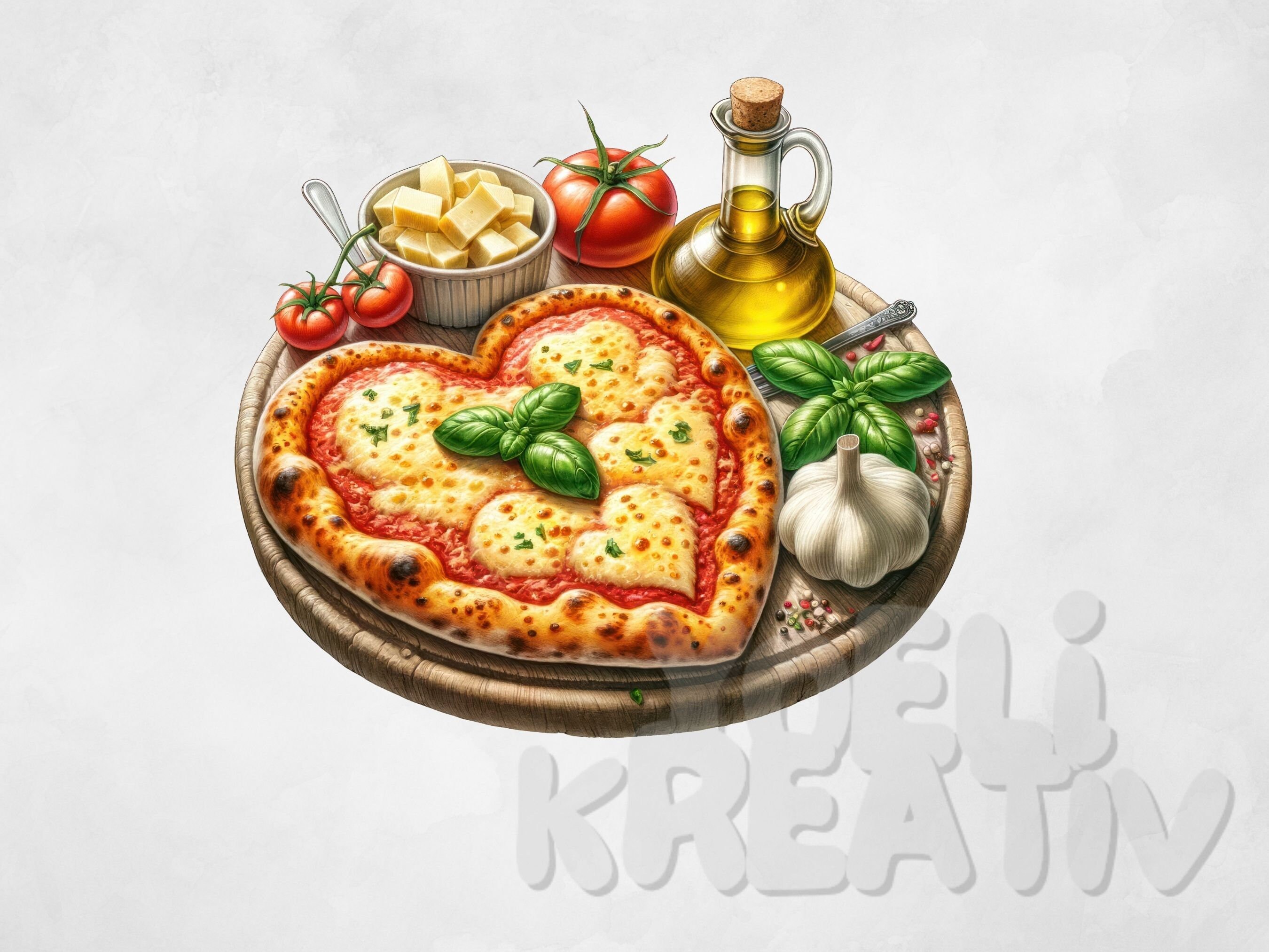 Love Pizza PNG Heart Pizza Clipart Heart Pizza Sweet Pizza Valentine ...