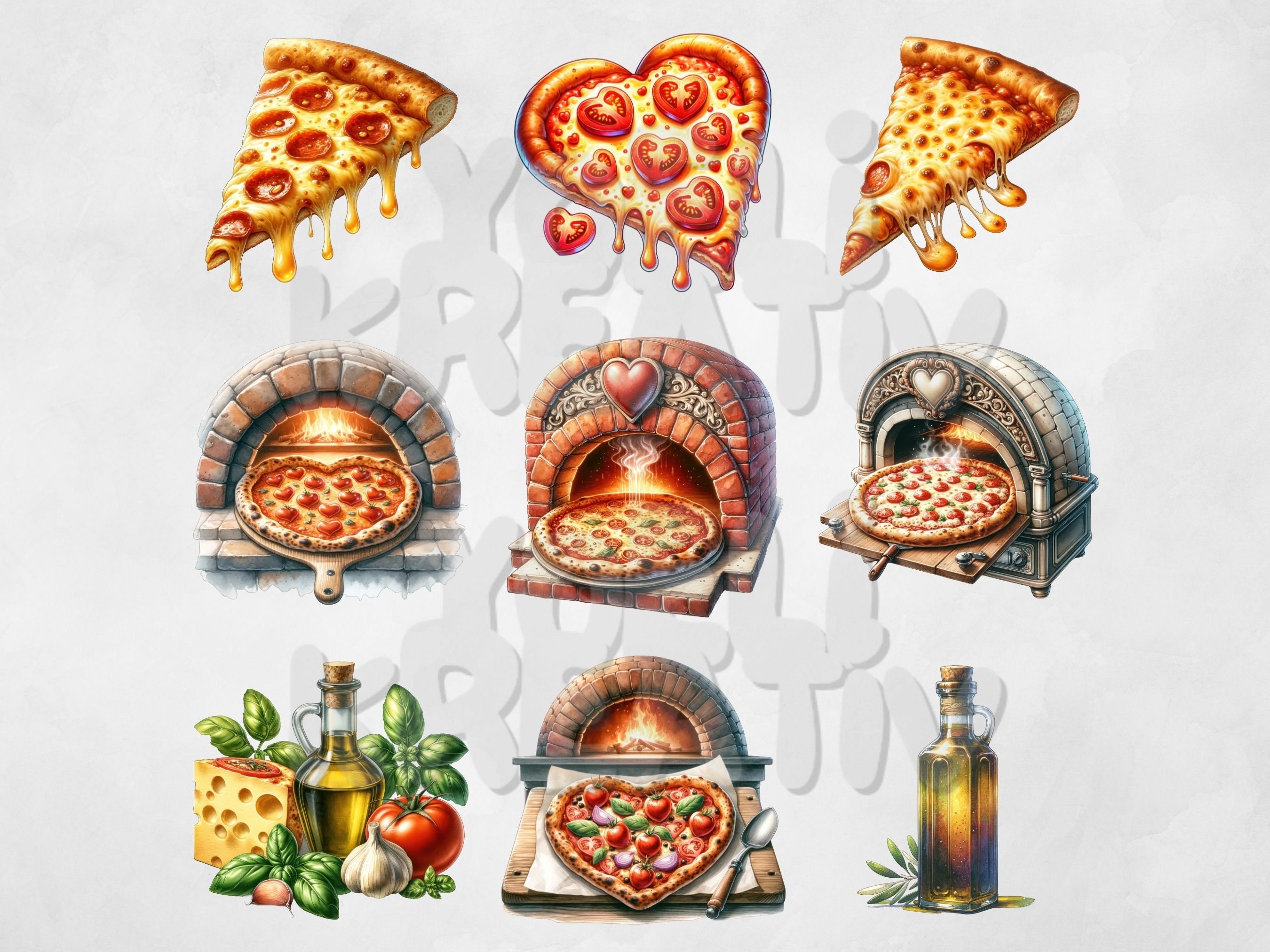 Heart Pizza Clipart Heart Pizza Sweet PNG Pizza Valentine PNG Italian ...