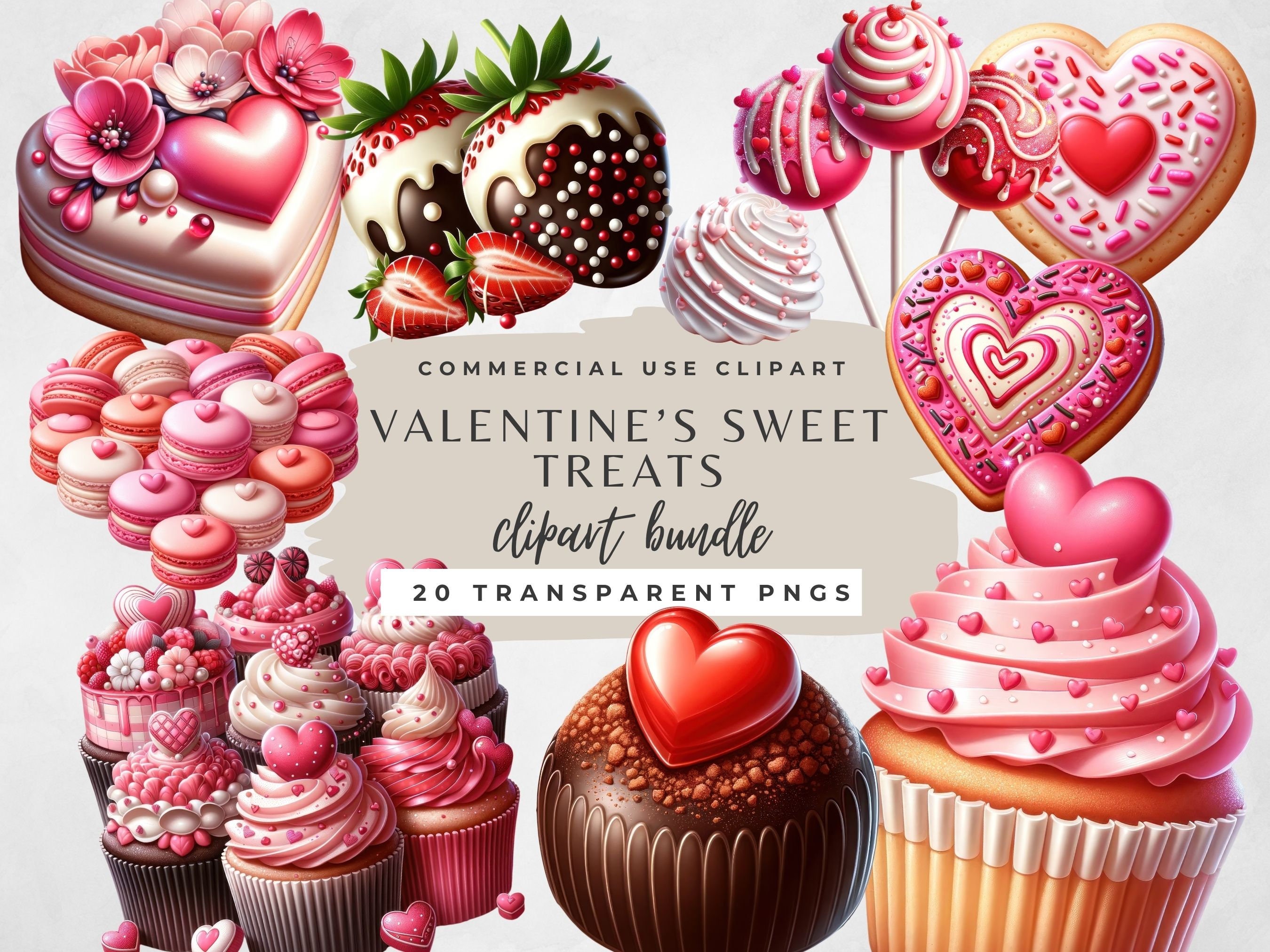 Sweet Heart Clipart Candy Heart Clipart Valentine's Day Treats PNG ...