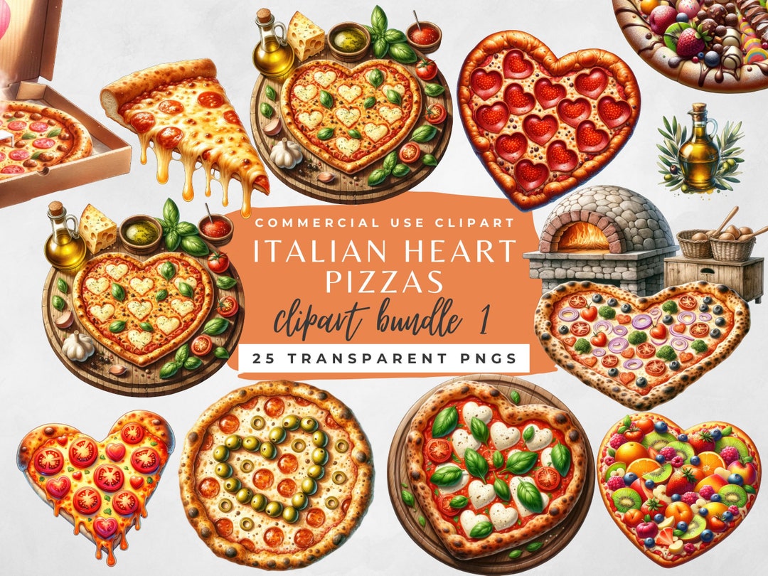 Pizza Valentine PNG Heart Pizza Clipart Heart Pizza Sweet Love Pizza ...
