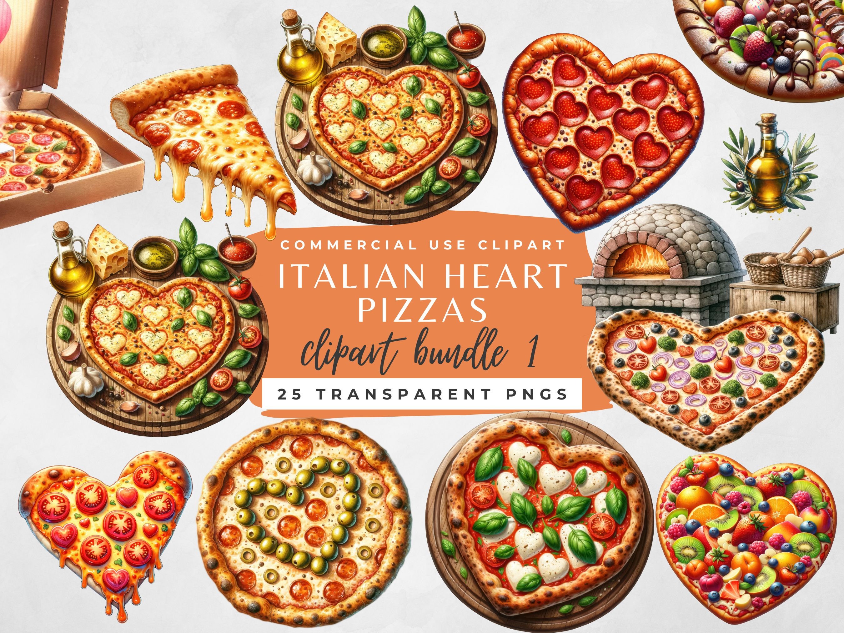 Pizza Valentine PNG Heart Pizza Clipart Heart Pizza Sweet Love Pizza ...