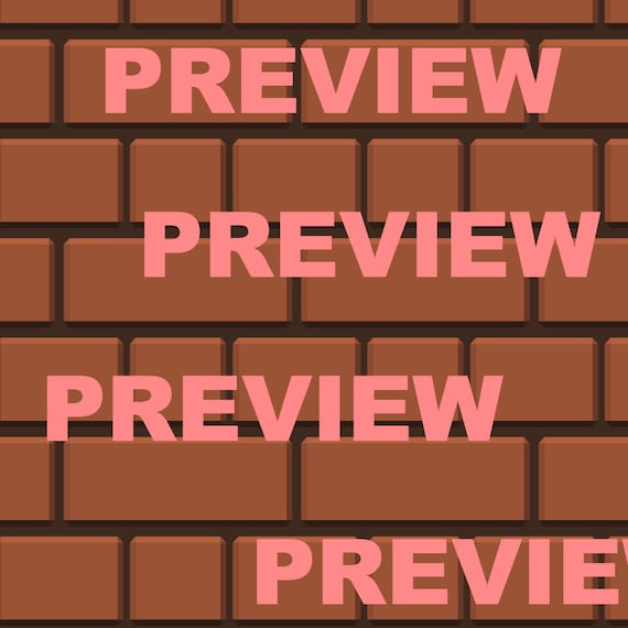 Mario Brick Walls Background Mario Wall Bricks Etsy