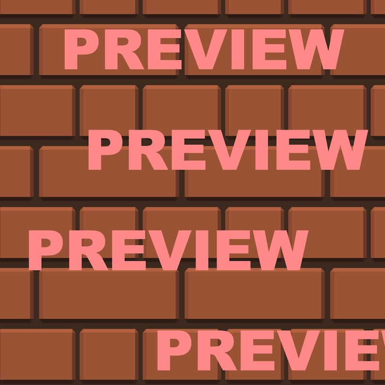 Super Mario Bros Bricks Wall Print Photo Wallpaper Vector PDF - Etsy