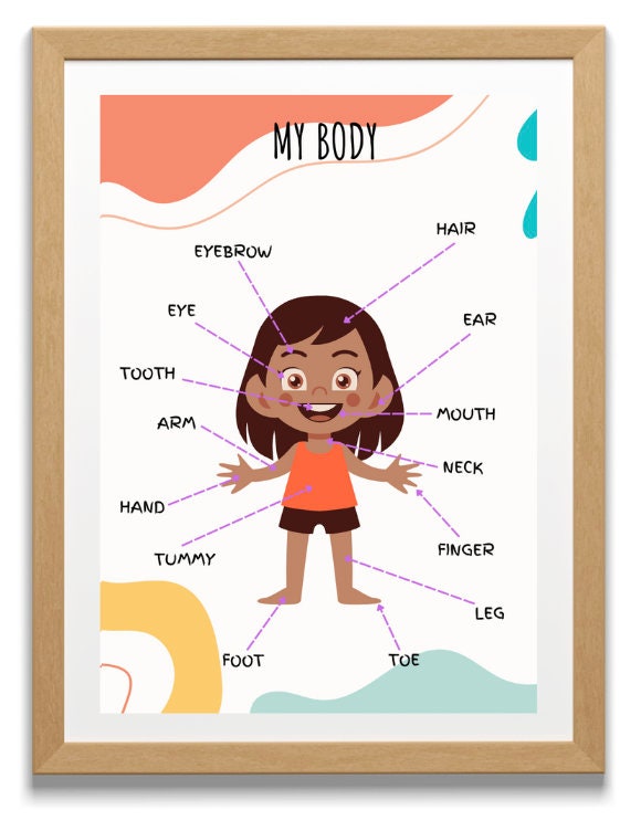 Girls My Body Printable Learning Tool Poster A3 - Etsy