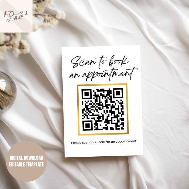 Editable Scan to Book Appointment QR Code Sign Template - Etsy UK