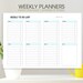 Printable Weekly Planner A4 Size Downloadable and Fillable Planners - Etsy