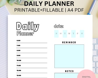 Printable Weekly Planner A4 Size Downloadable and Fillable Planners - Etsy