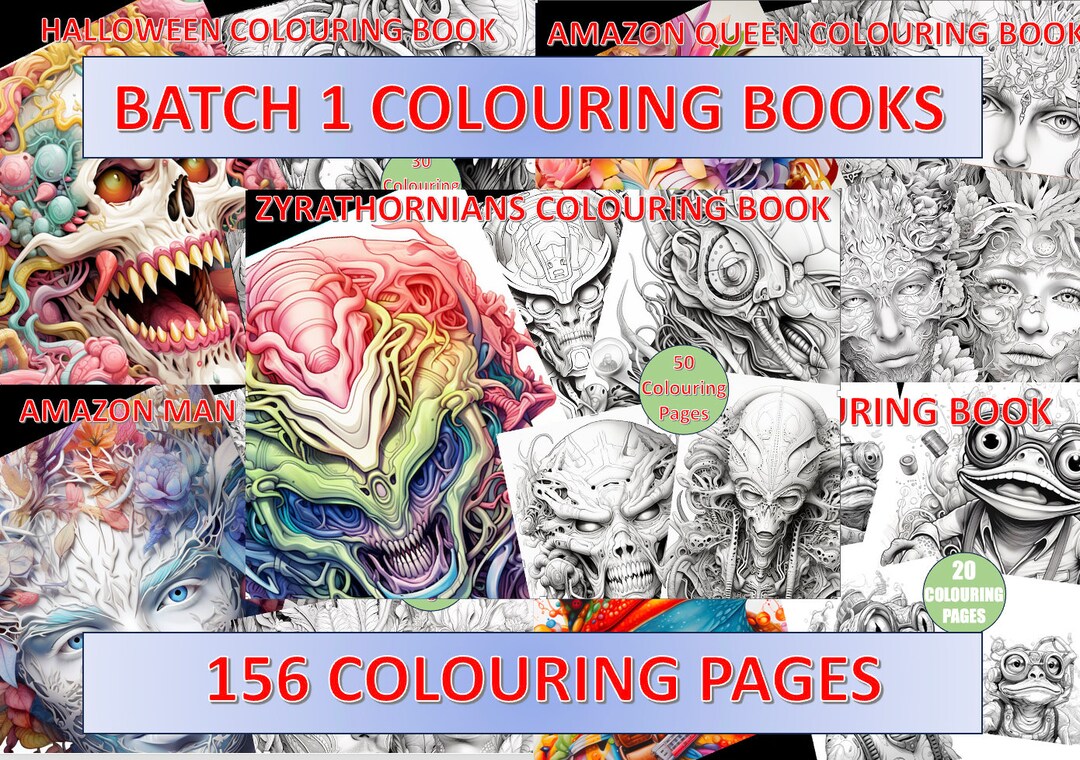 Bundle 1 Shop Coloring Pages, Coloring Pages for Adults and Kids ...