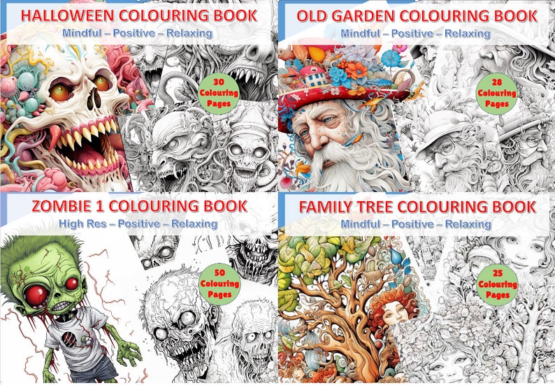 Full Shop, Over 2000 Coloring Pages, Whole Shop Bundle, Adult Coloring ...