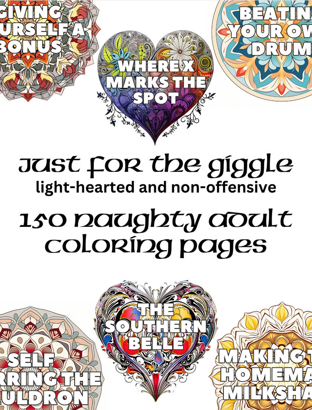 The Naughty Coloring Book, Adult Colouring Book, Just for the Giggle - Etsy
