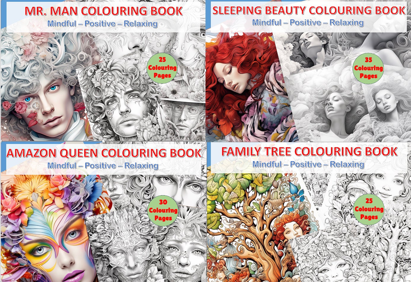 Full Shop, Over 2000 Coloring Pages, Whole Shop Bundle, Adult Coloring ...