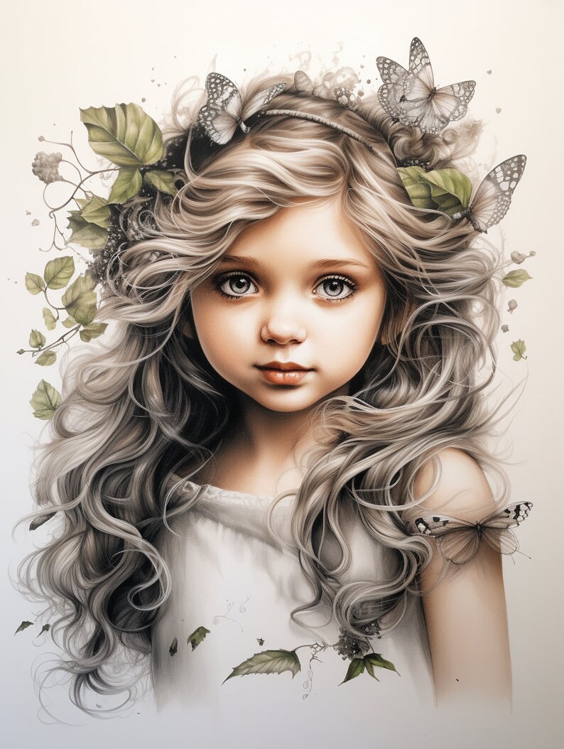 35 Pixie Girls, Coloring Book, Adults and Kids, PDF Download, Printable ...