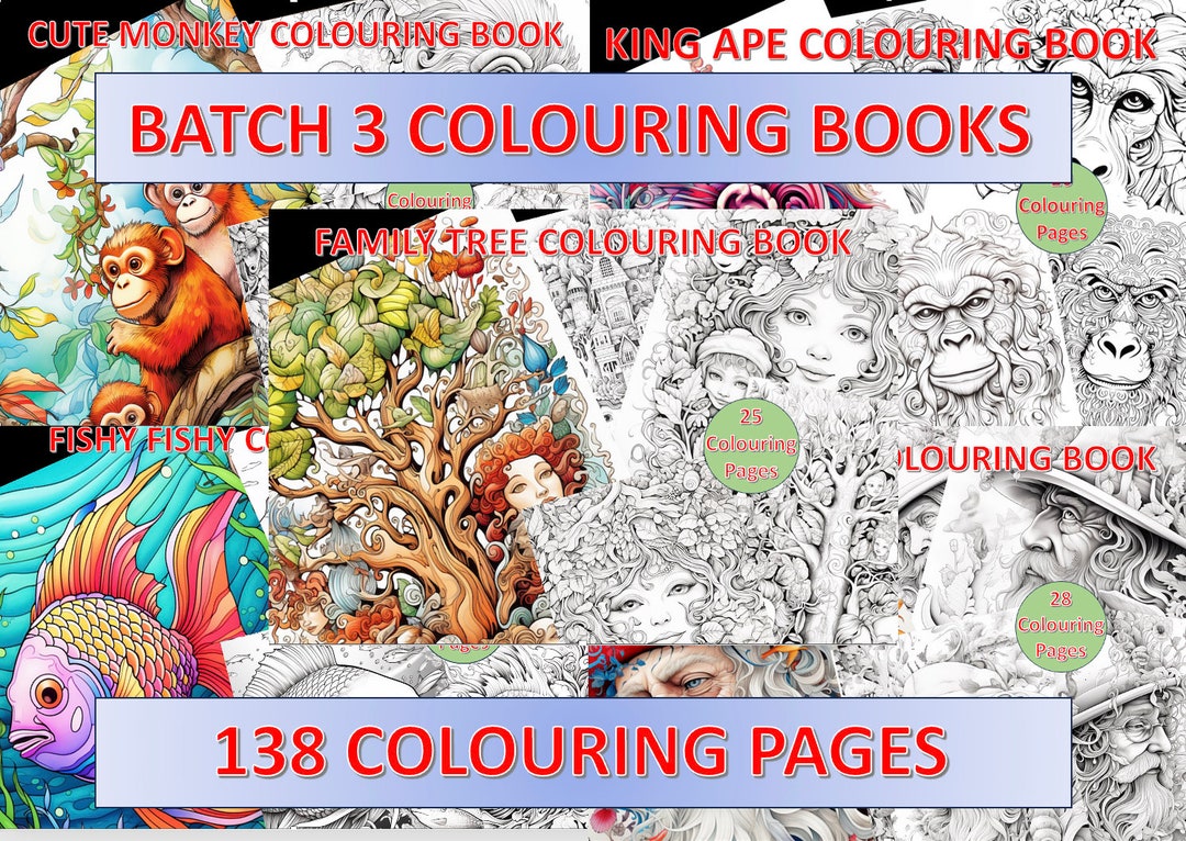 Bundle 3 Shop Coloring Pages, Coloring Pages for Adults and Kids ...